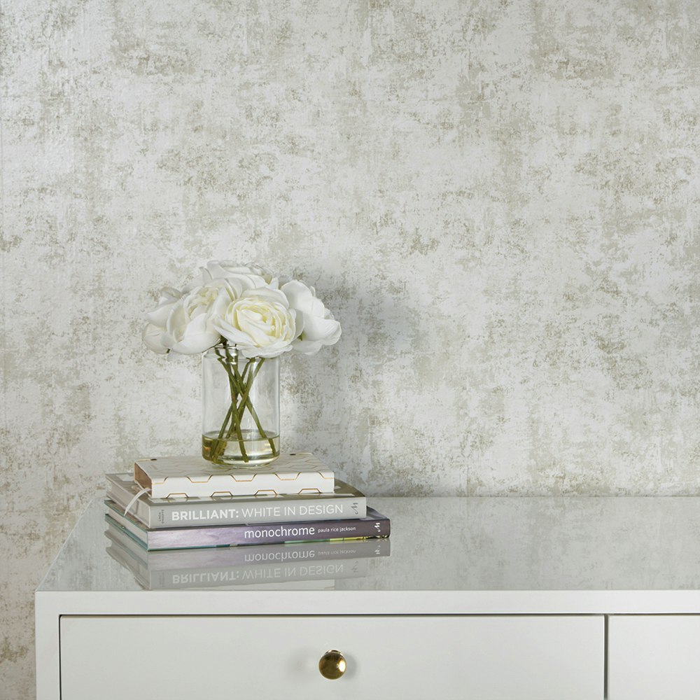 Distressed Silver Wallpaper | Joybird