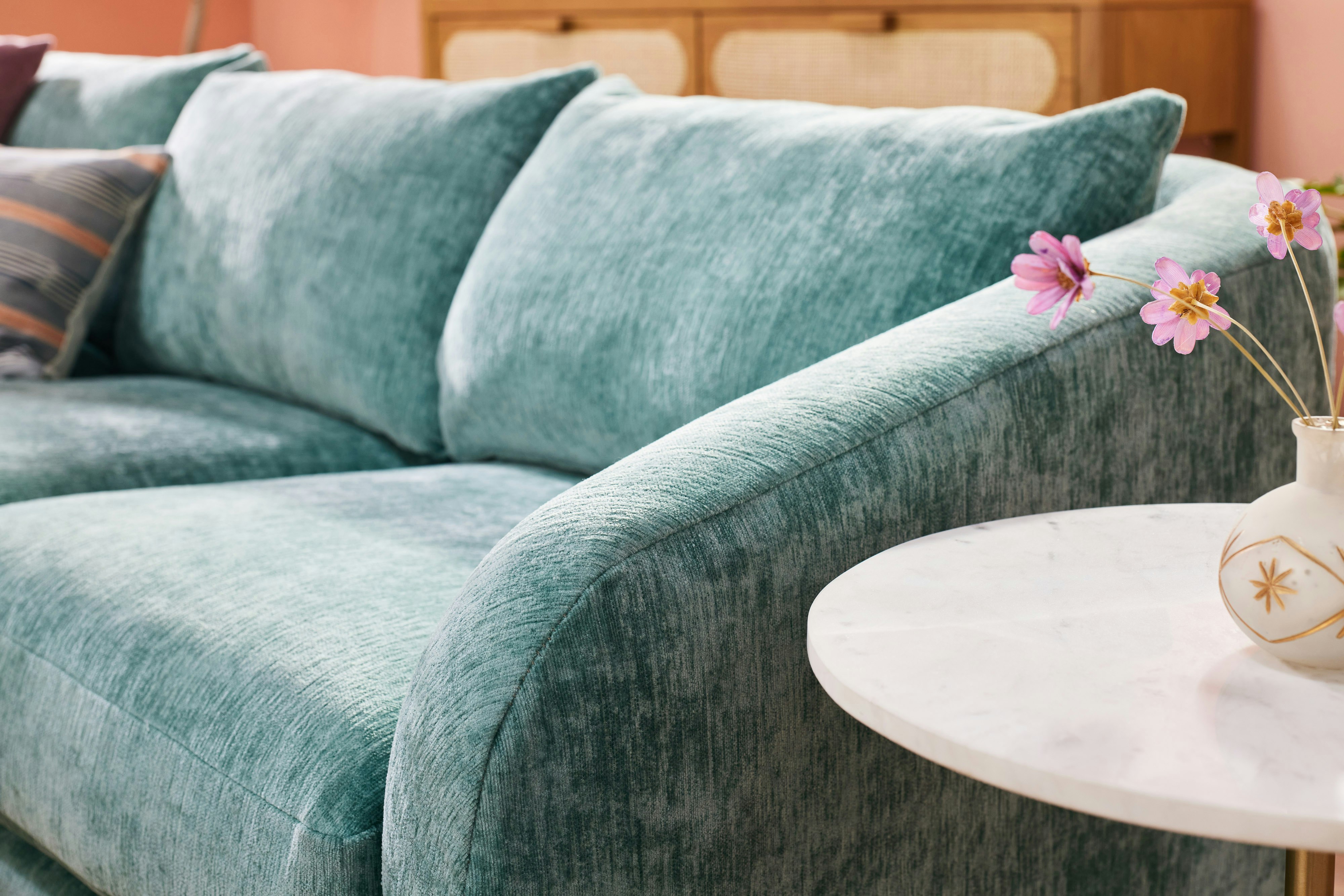 Joybird teal couch store